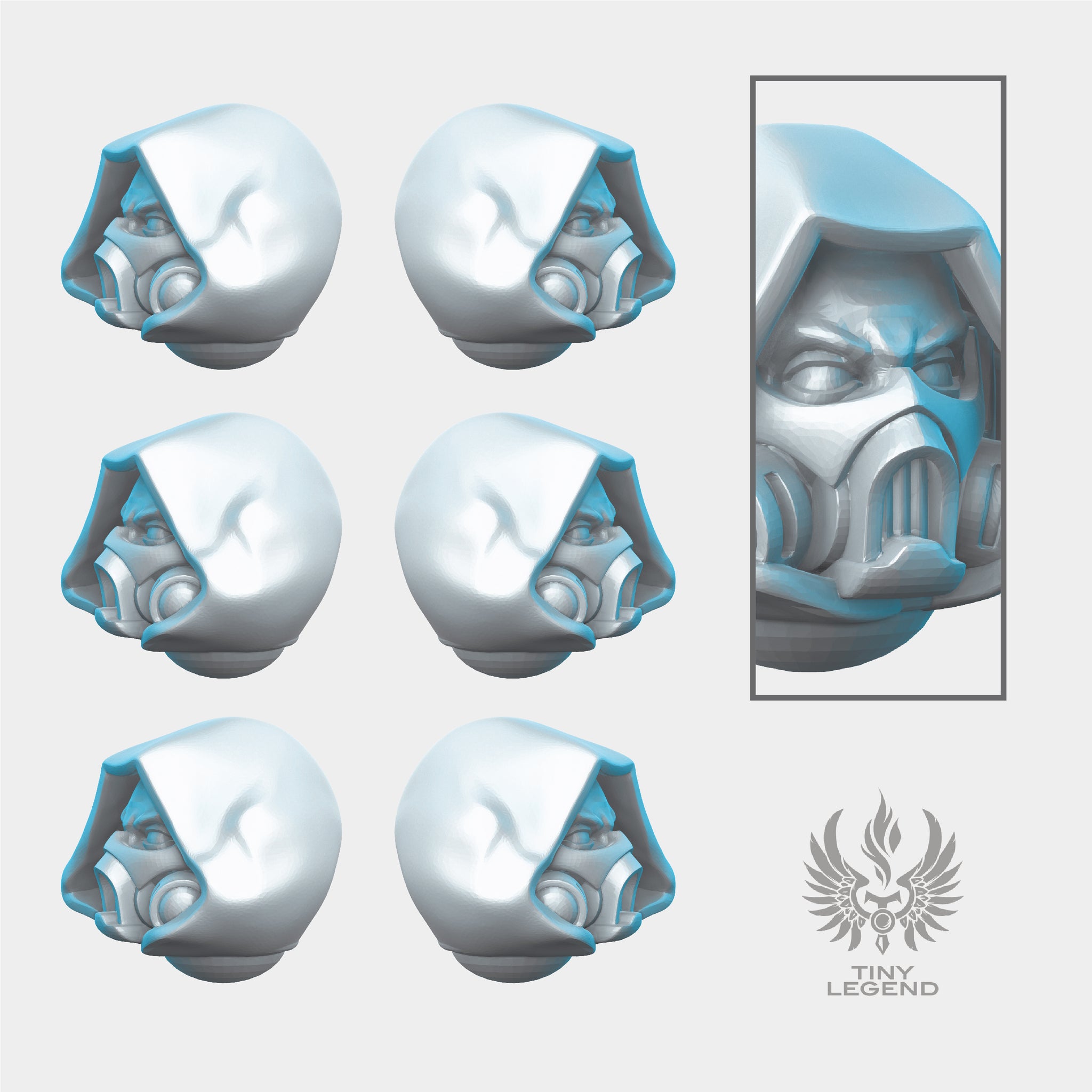 Xenos Hunters Phobos heads set STL – Tiny Legend