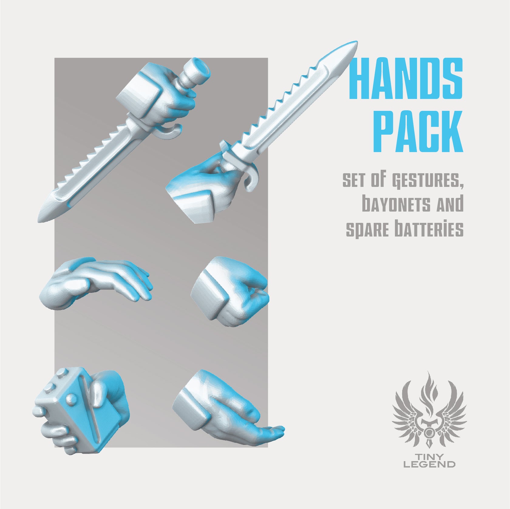 Infantry Hands pack STL – Tiny Legend