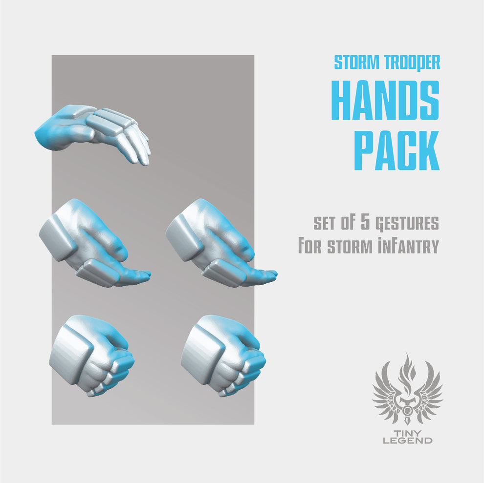 Storm Trooper Hands pack STL – Tiny Legend