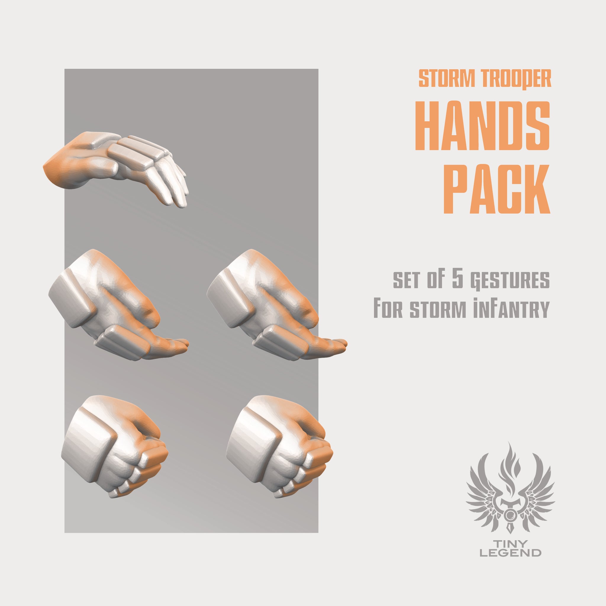 Storm Trooper Hands pack – Tiny Legend