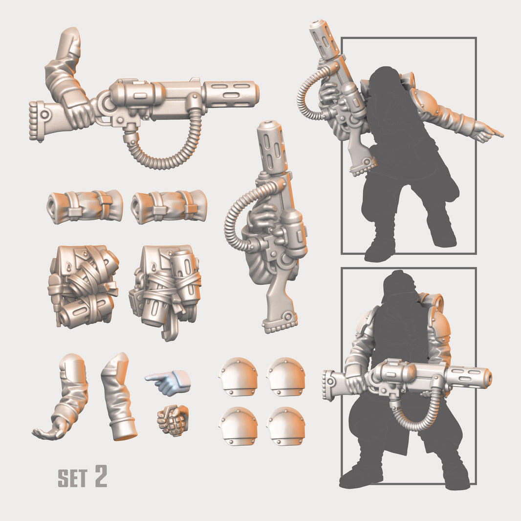 Infantry weapons, spare arms and hands – Tiny Legend