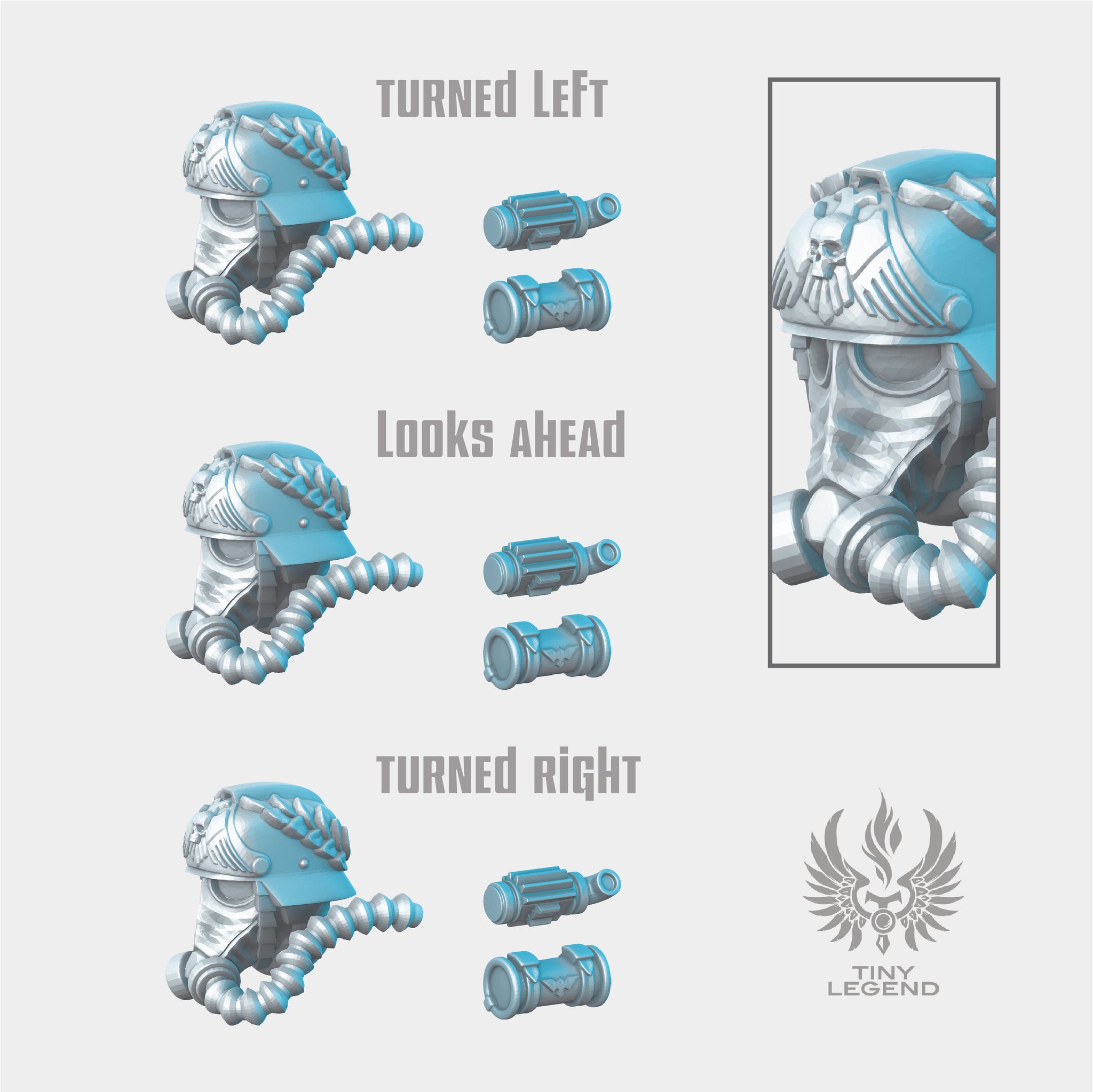 Infantry command gas masks STL – Tiny Legend